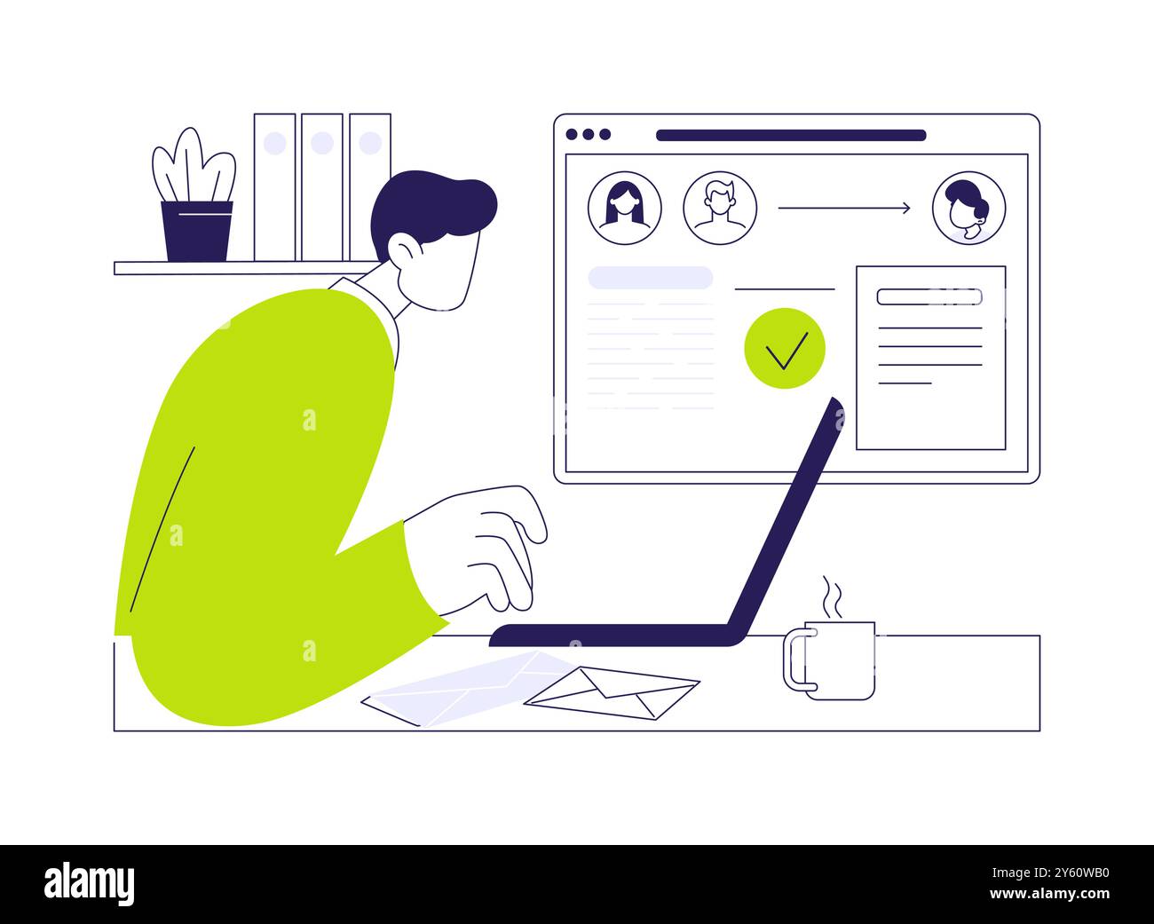 Prepare adoption legal documents abstract concept vector illustration ...