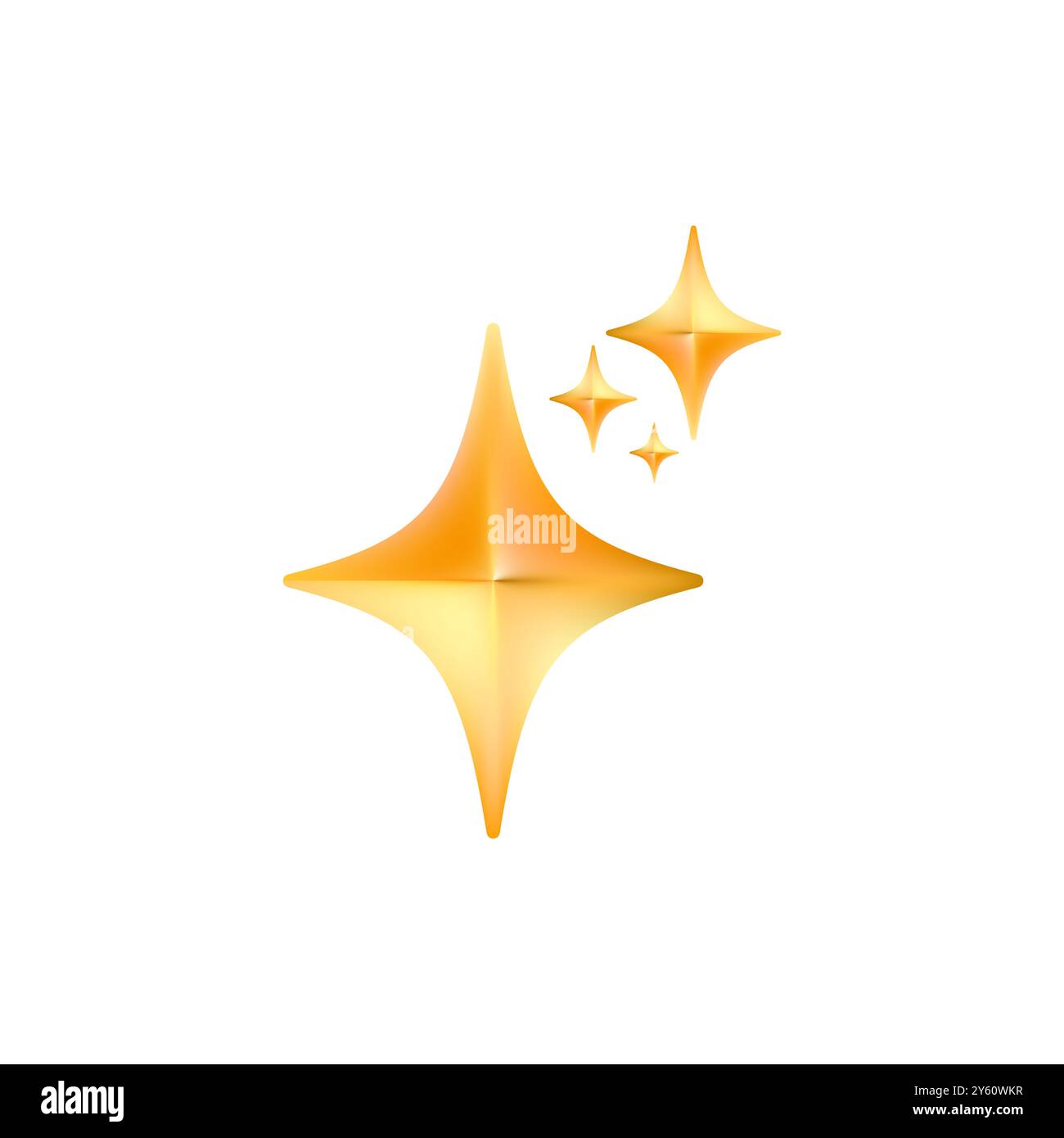 Gold star emoji icon. Glittering sparkle magic element Stock Vector ...