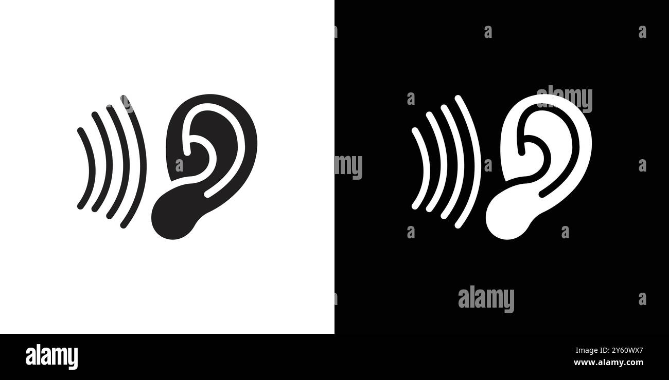 Active listening icon vector logo set collection or bundle pack group ...