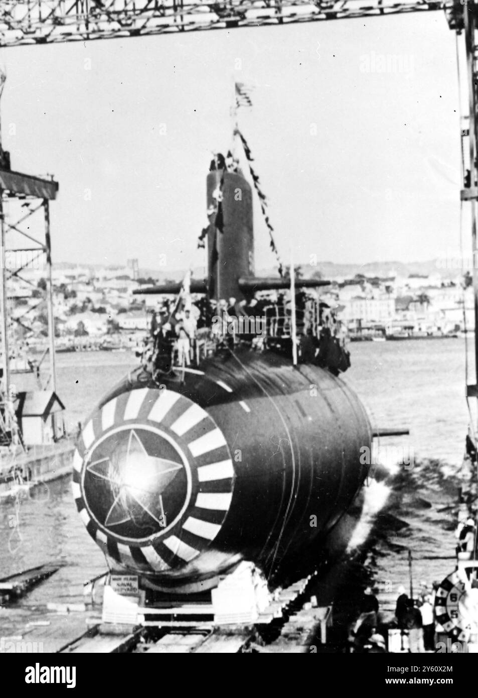 US NAVY NUCLEAR SUB. SCAMP LAUNCHED 11 OCTOBER 1960 Stock Photo - Alamy