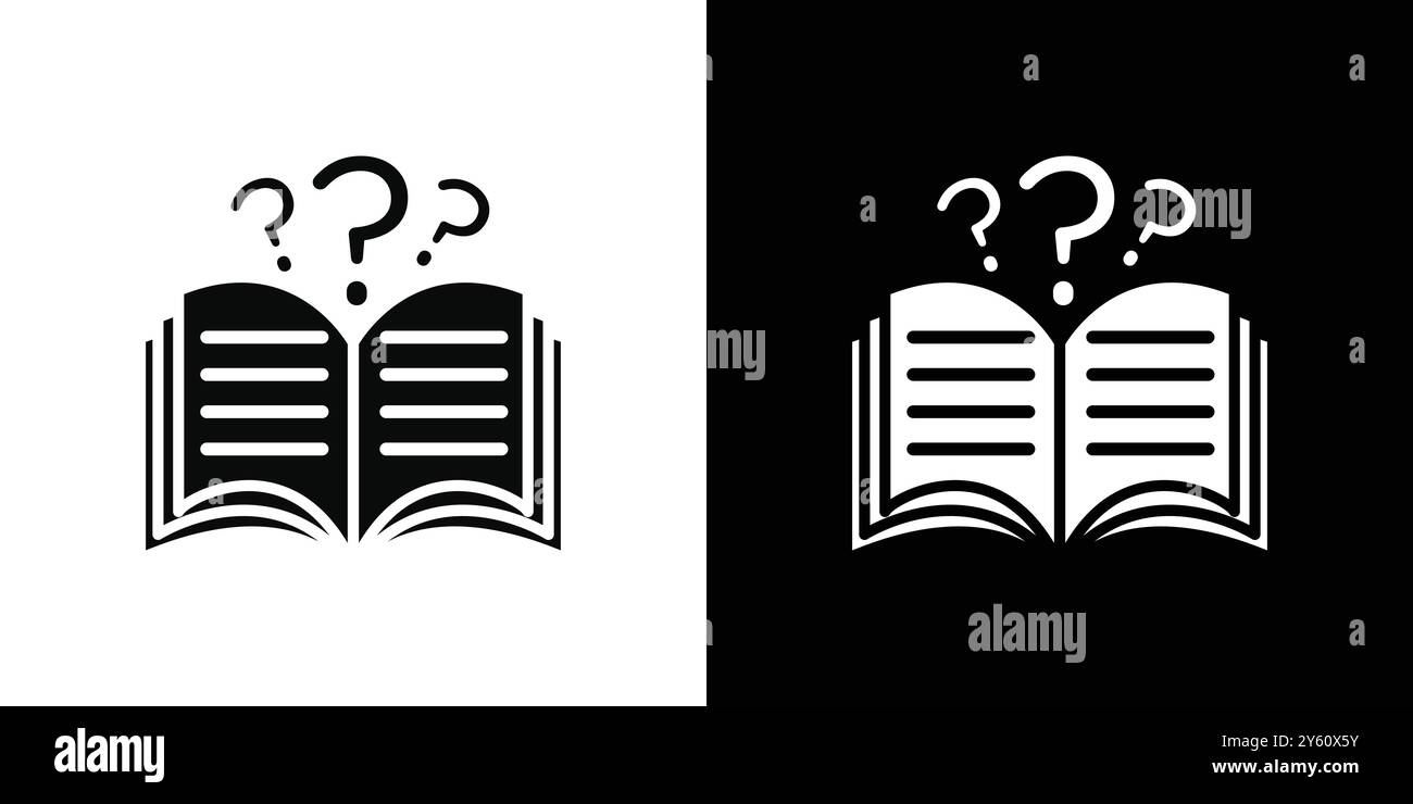 book with question mark icon vector logo set collection or bundle pack ...