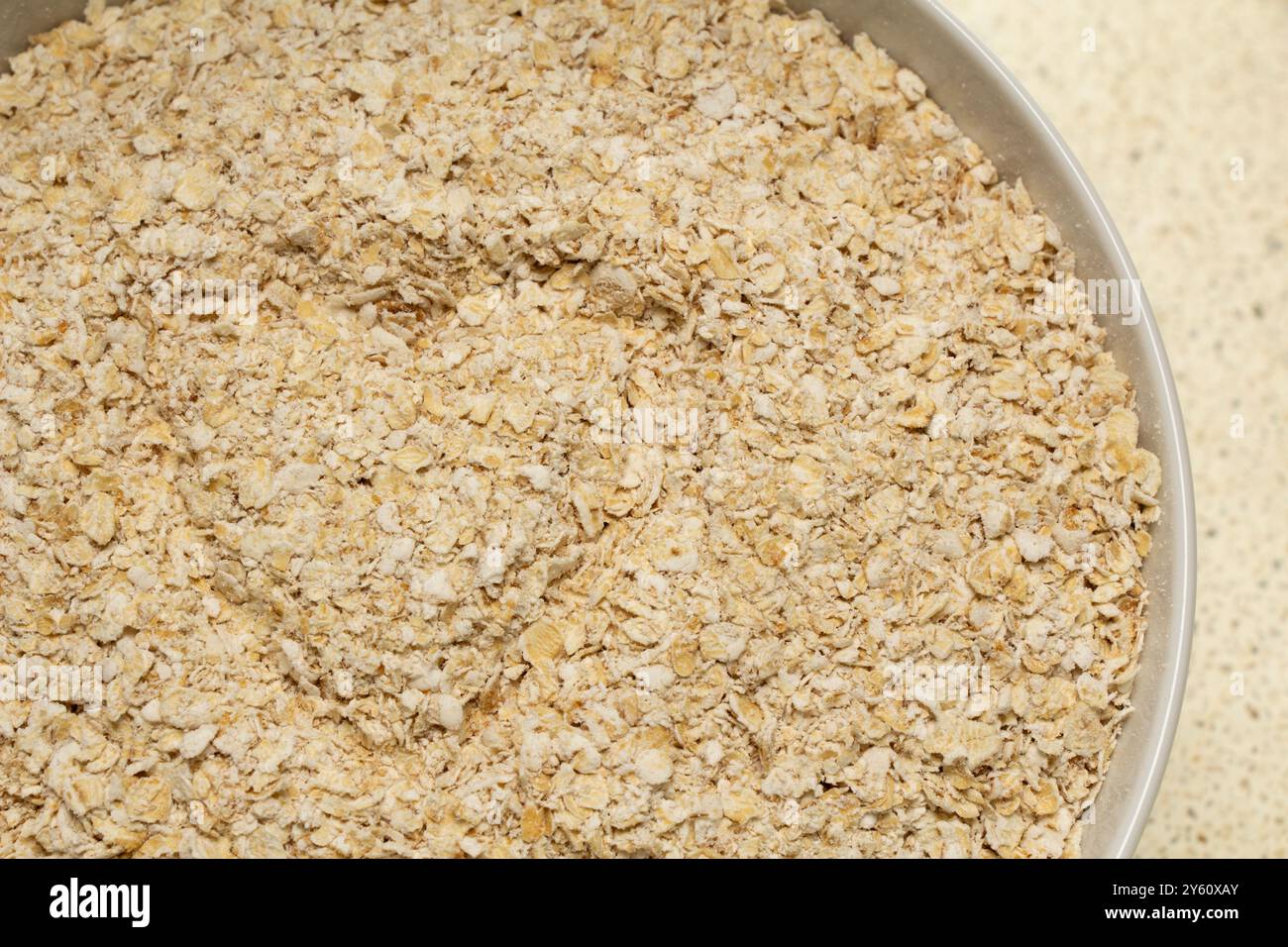 bowl part Oat flakes texture background forming love, oatmeal. wheat ...