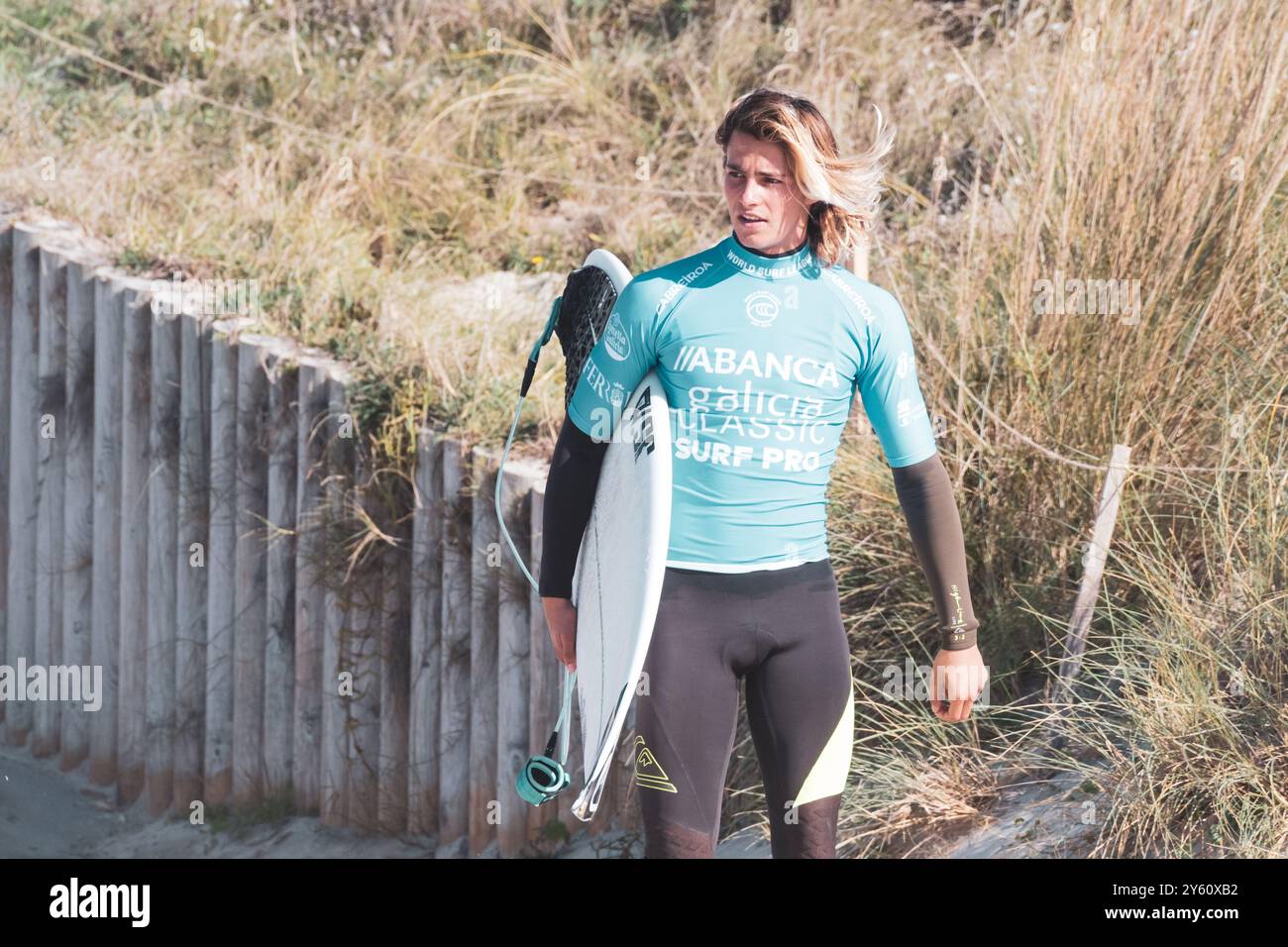 Pantin, Spain. The surfer Marco Mignot in the World Qualifying Series ...