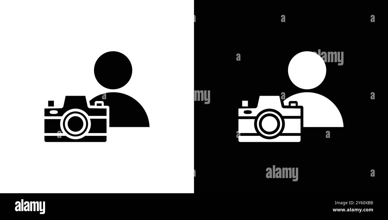 Cameraman icon vector logo set collection or bundle pack group Stock ...