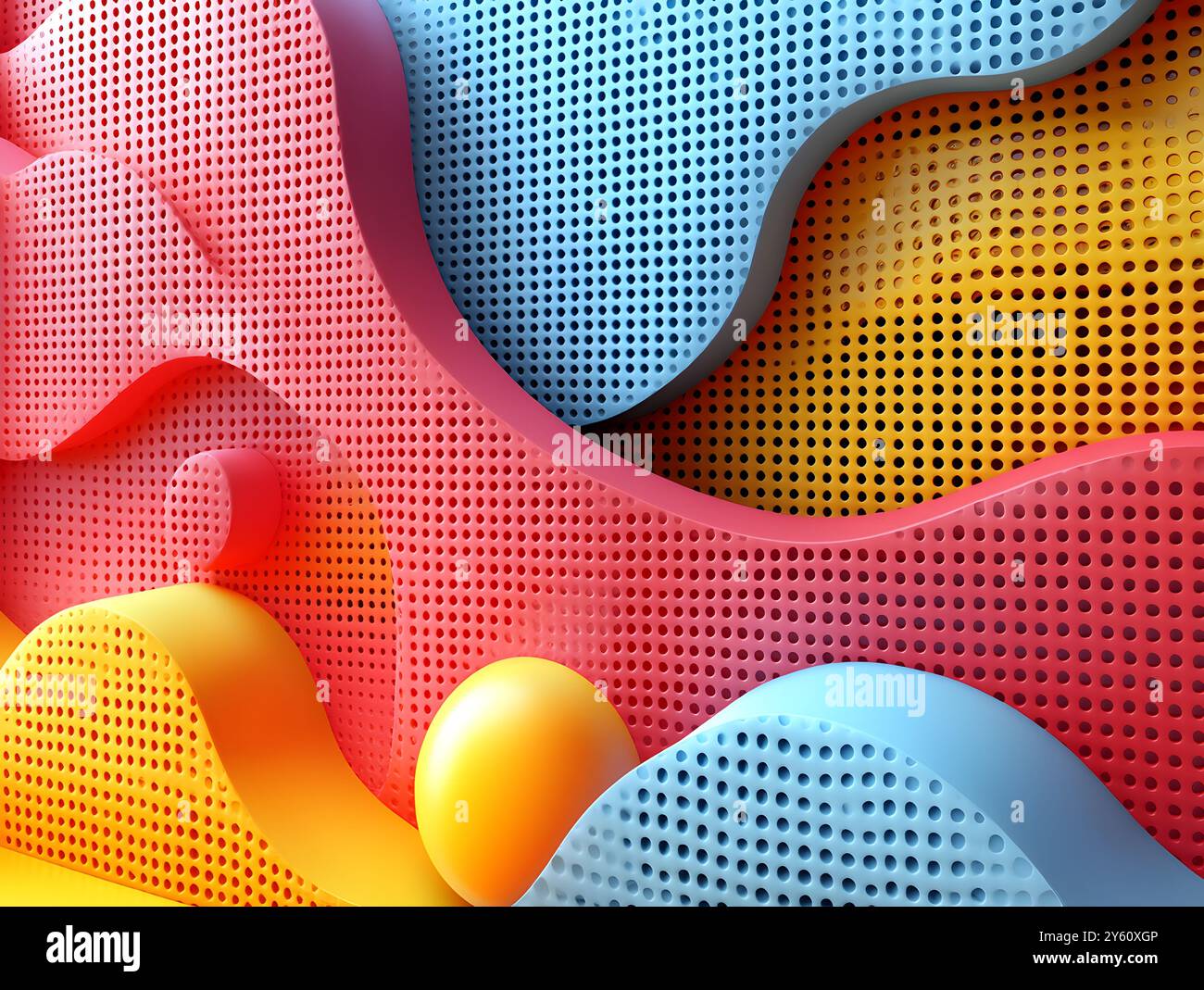 Explore a vibrant 3D abstract background featuring smooth geometric ...