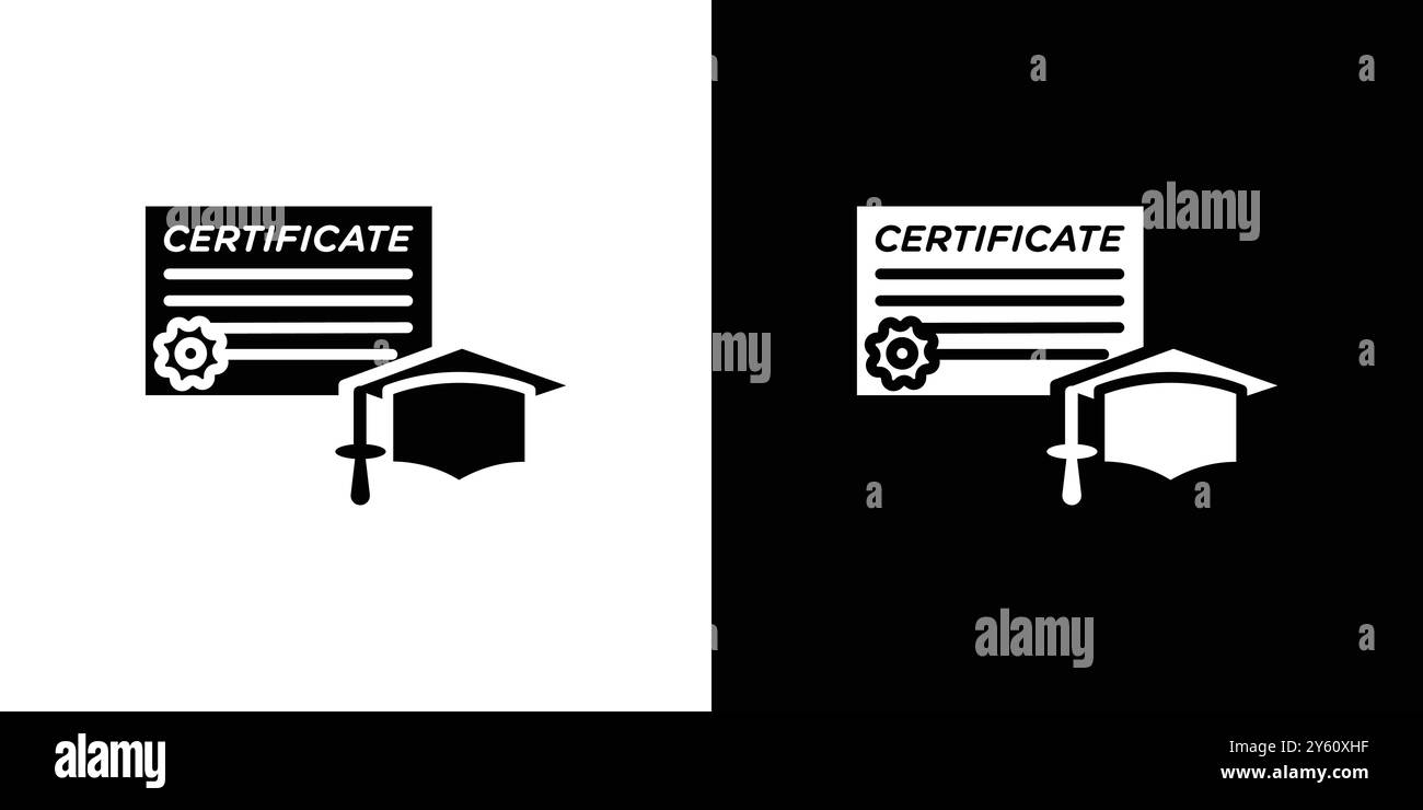 Certification diploma icon vector logo set collection or bundle pack group Stock Vector Image ...