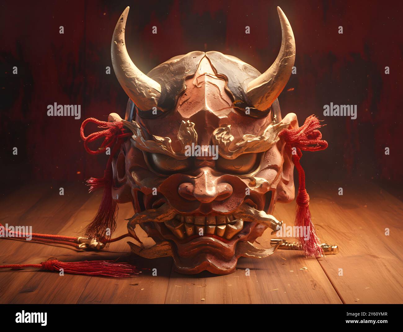 This captivating 3D Japanese ghost mask showcases haunting details and ...