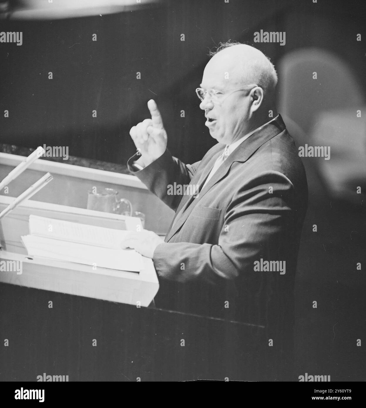 SOVIET PREMIER NIKITA KRUSHCHEV GENERAL ASSEMBLY / 26 SEPTEMBER 1960 ...