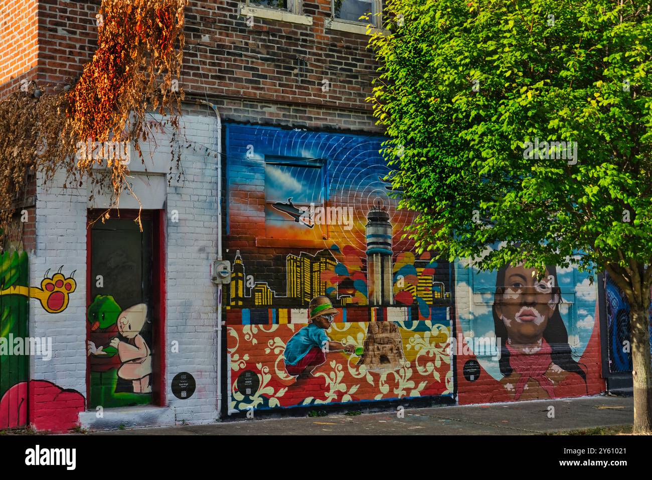 Art murals in the milo-grogan neighborhood ( Linden) near Columbus Ohio ...