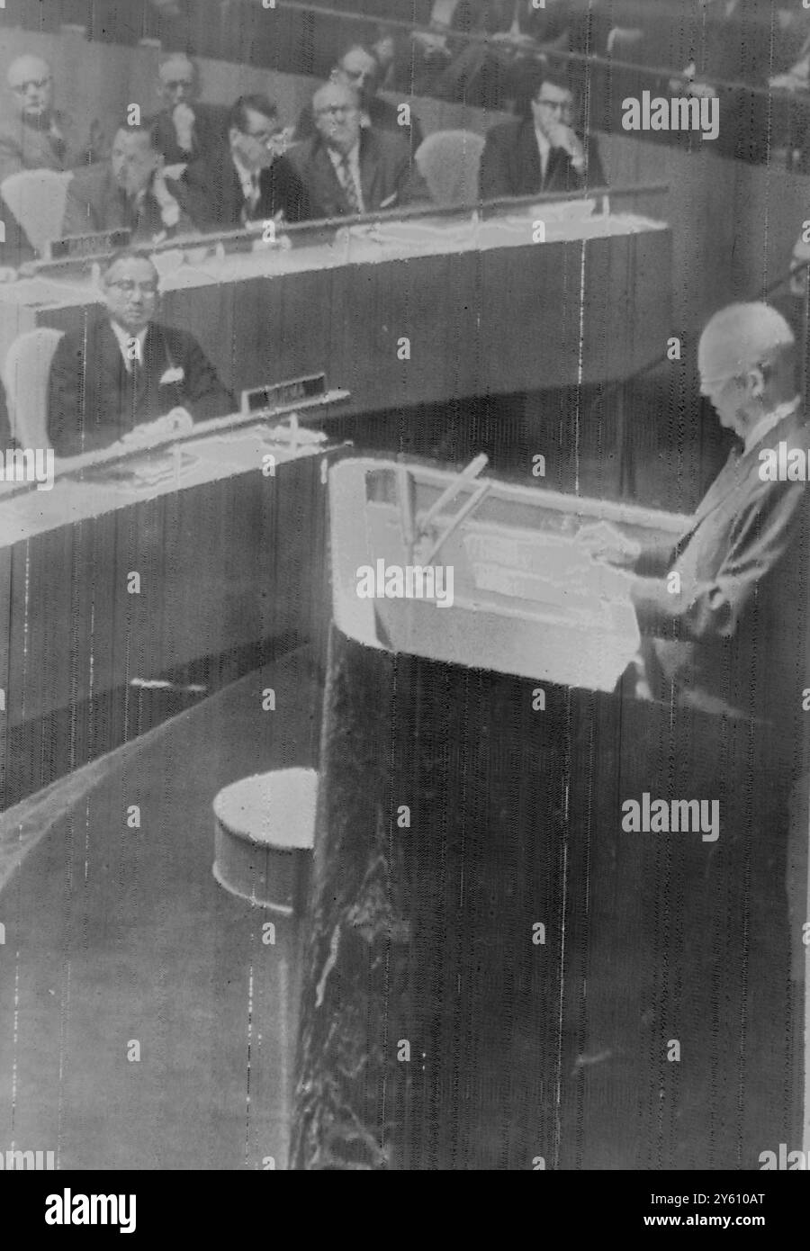 AMERICAN PRESIDENT DWIGHT EISENHOWER MAKES SPEECH / 22 SEPTEMBER 1960 ...