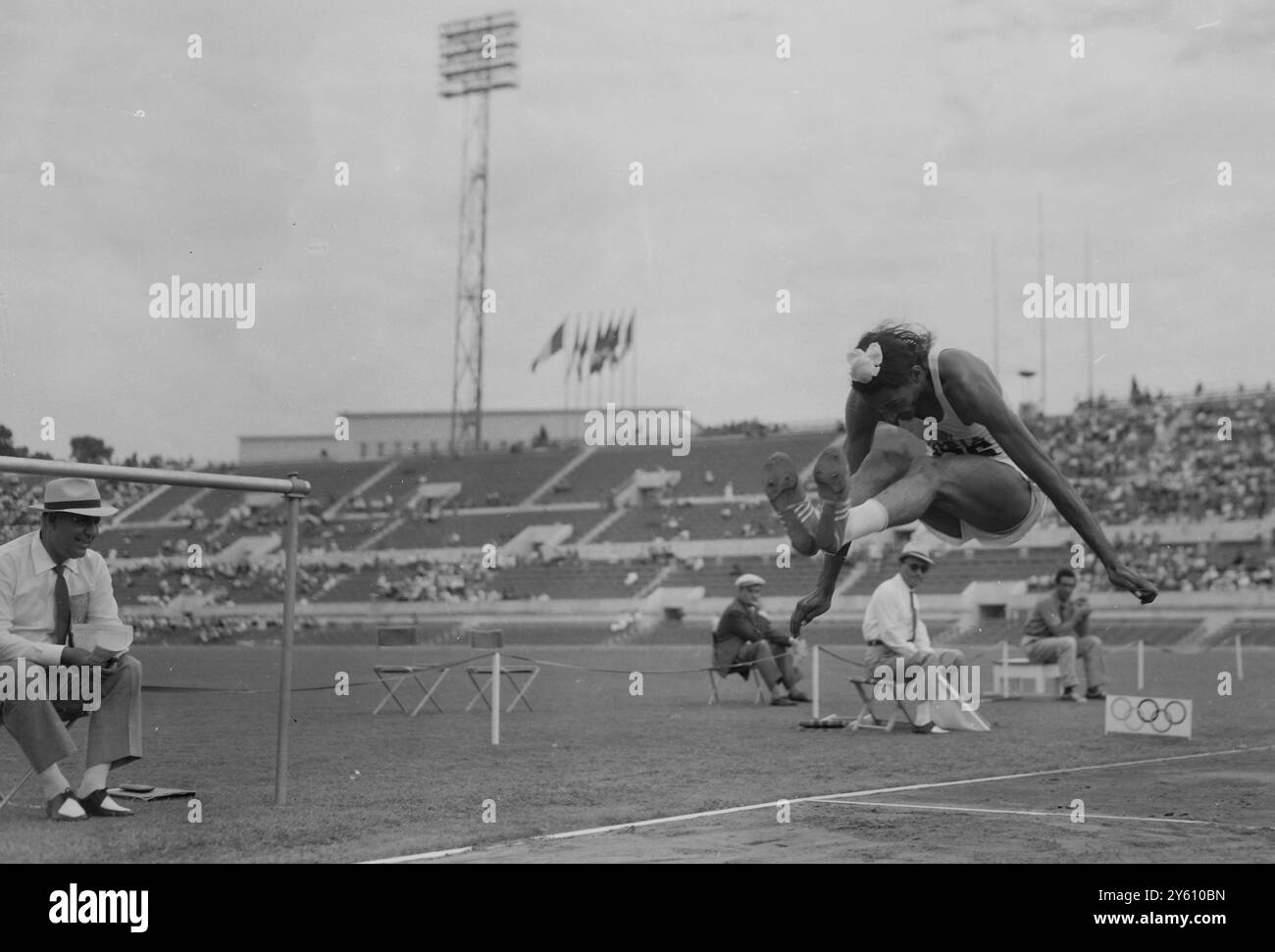 OLYMPIC GAME DECATHLON LONG JUMP RANDHAVA 5 SEPTEMBER 1960 Stock Photo ...
