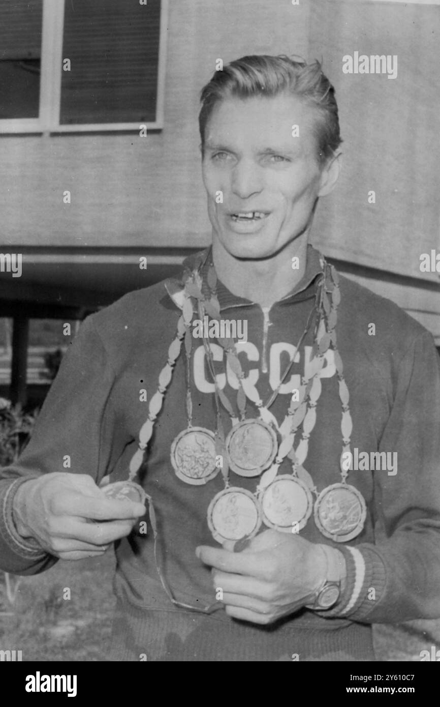 OLYMPIC GAME SHAKLIN WITH 6 MEDALS FROM GYMNASTICS 11 SEPTEMBER 1960 ...