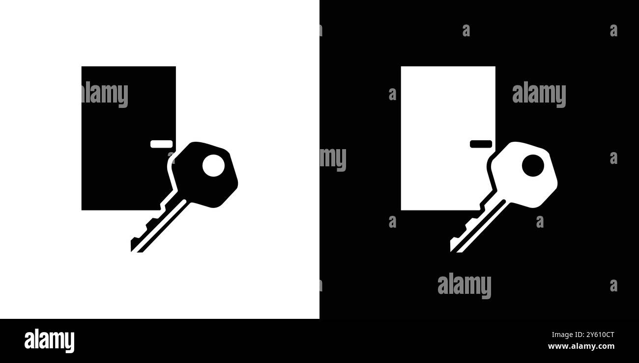 Door key icon (2) vector logo set collection or bundle pack group Stock ...