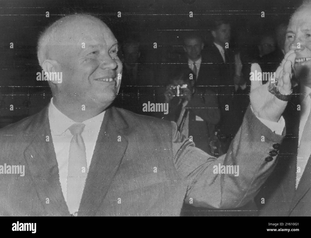 SOVIET PREMIER NIKITA KRUSHCHEV UN ARRIVES / 21 SEPTEMBER 1960 Stock ...