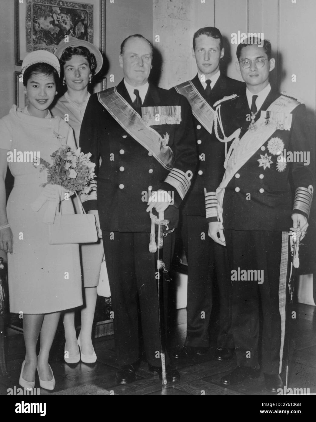 HAROLD PRINCE OLAV,ASTRID,KING AND QUEEN OF T 21 SEPTEMBER 1960 Stock ...