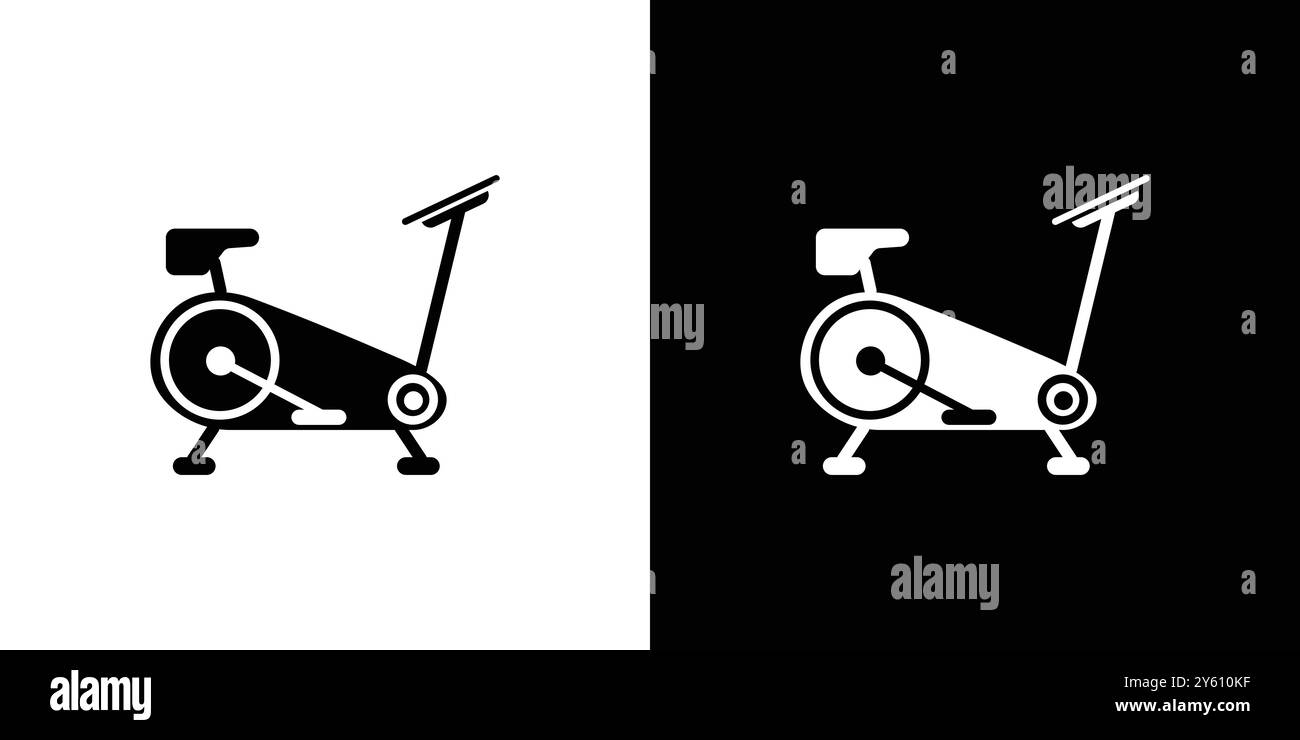 Elliptical bike icon vector logo set collection or bundle pack group ...