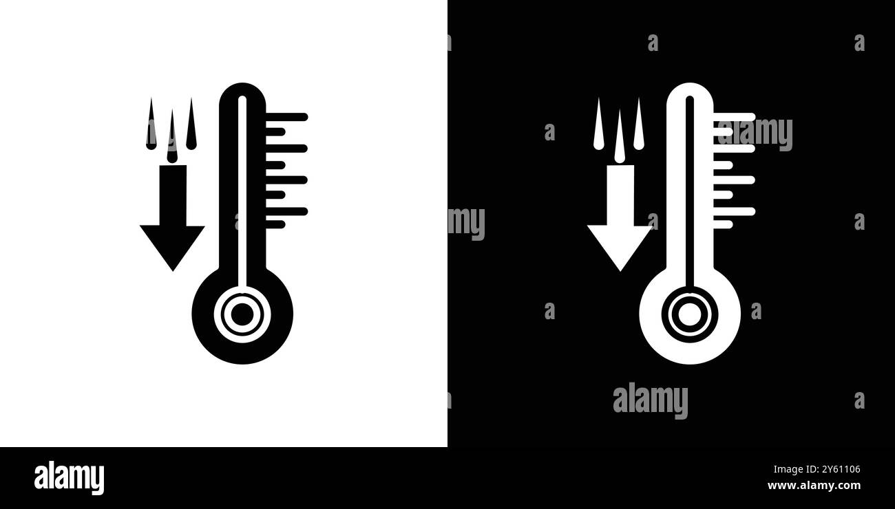Meteorology thermometer measuring icon vector logo set collection or ...