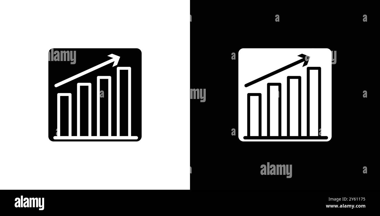 Increase chart icon vector logo set collection or bundle pack group ...