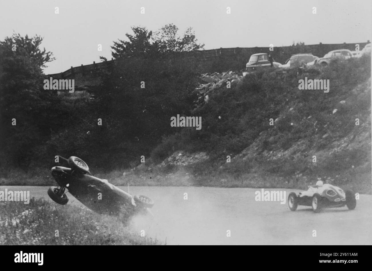 RACING DRIVER GEORGE LAWTON DANISH GRAND PRIX CRASH / 12 SEPTEMBER 1960 ...