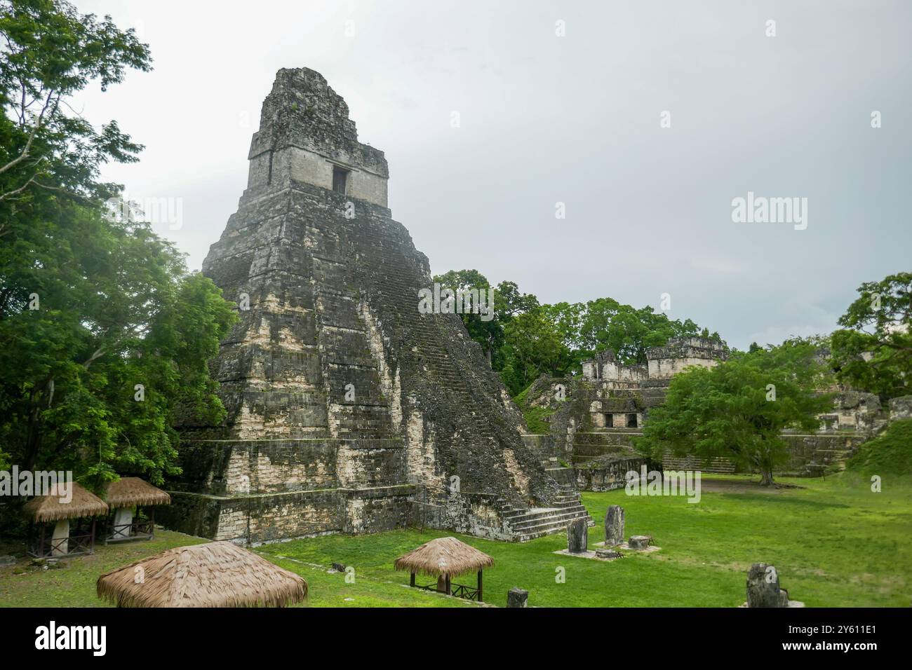The ancient Mayan ruins of Tikal in Guatemala, featuring the iconic ...