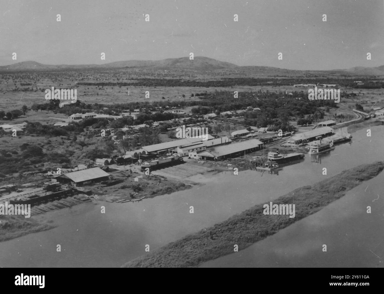 VIEWS AERIAL VIEW OF KONGOLA KATANGA 9 SEPTEMBER 1960 Stock Photo - Alamy