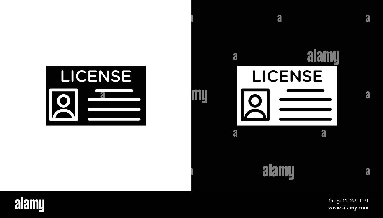 License icon vector logo set collection or bundle pack group Stock ...
