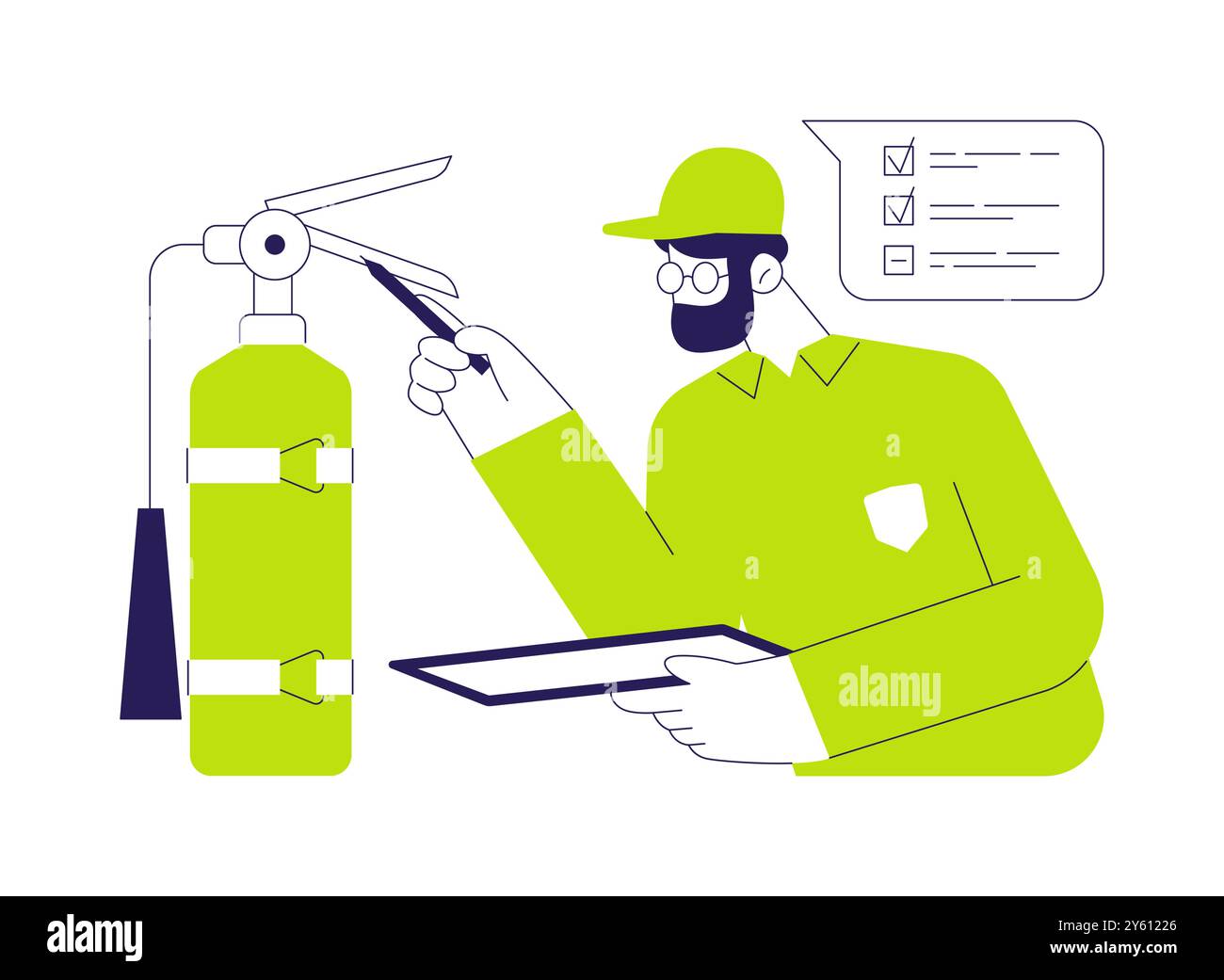 Fire inspection abstract concept vector illustration Stock Vector Image ...