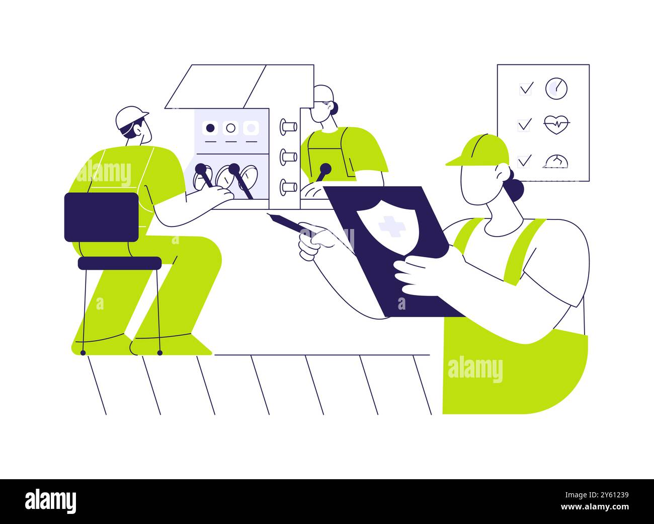 Occupational health and safety inspection abstract concept vector ...
