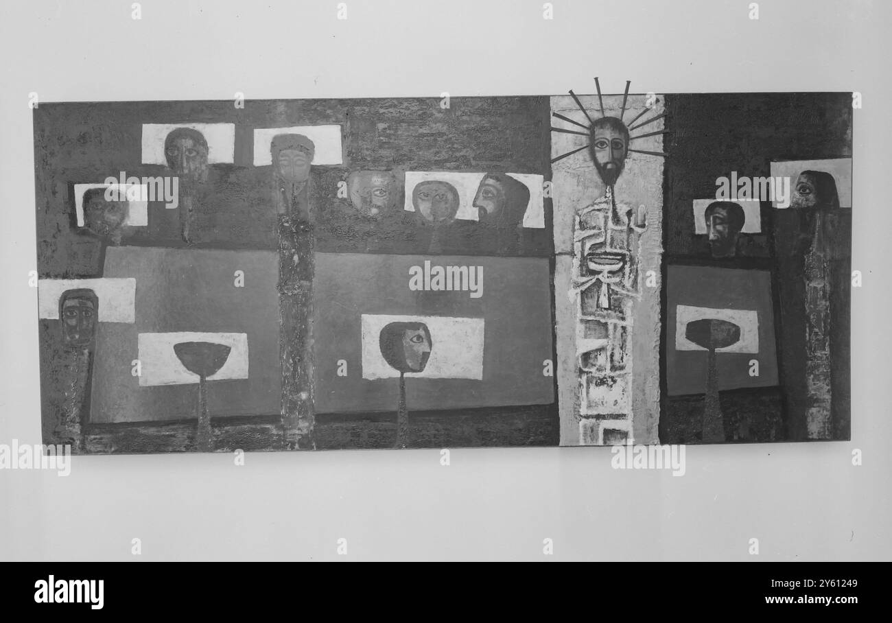 HOMES BENNEY GERALDS LAST SUPPER PAINTING 1 SEPTEMBER 1960 Stock Photo ...