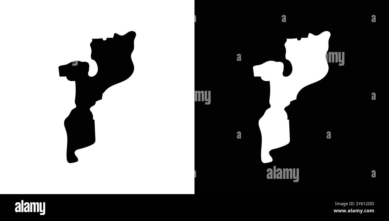 Mozambique map icon vector logo set collection or bundle pack group ...