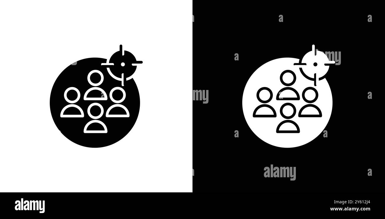 Target audience icon vector logo set collection or bundle pack group Stock Vector Image & Art ...