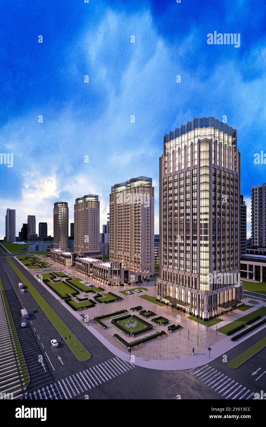 3d render of urban buildings Stock Photo - Alamy