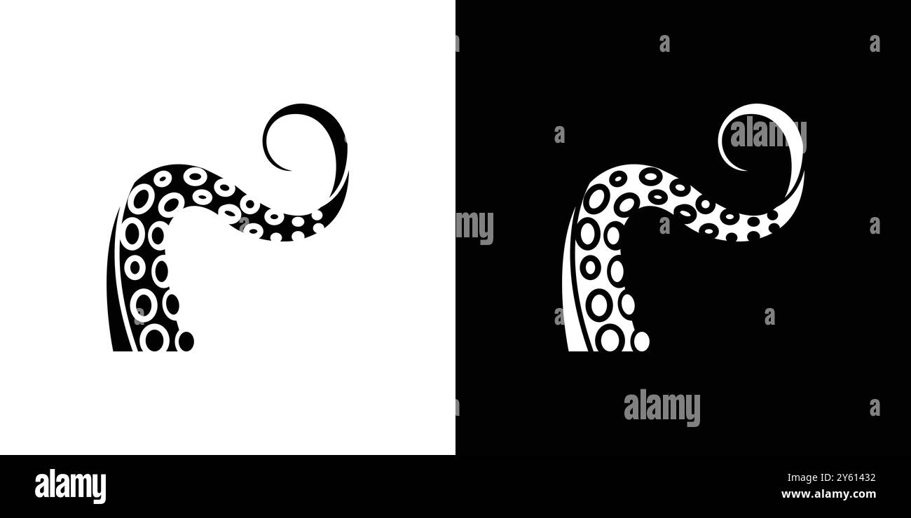 Tentacles octopus icon vector logo set collection or bundle pack group ...