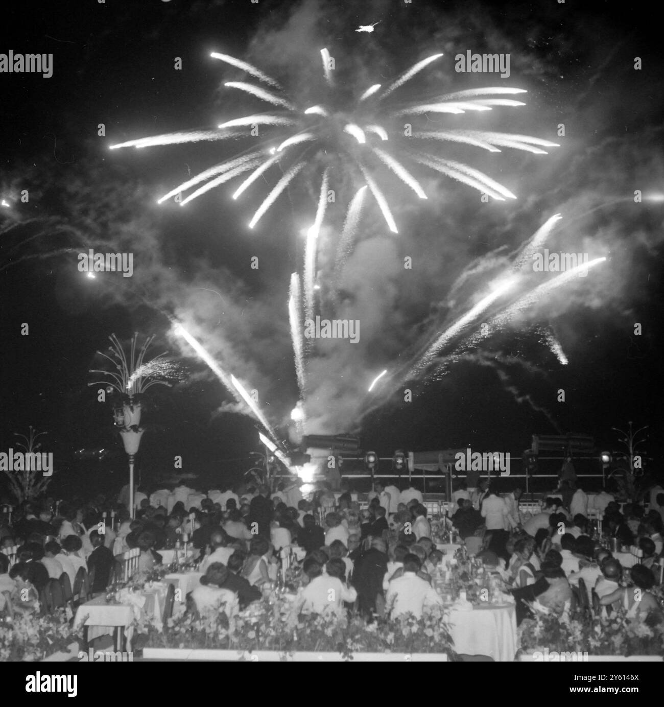 FIREWORKS MONACO INTERNATIONAL SPORTING CLUB 9 AUGUST 1960 Stock Photo ...
