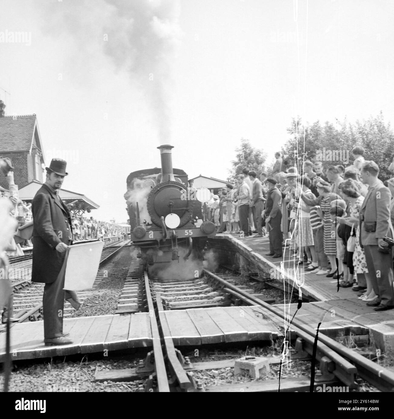 RAILWAYS LINE RE-OPENED SHEFFIELD PARK SUSSEX 7 AUGUST 1960 Stock Photo ...
