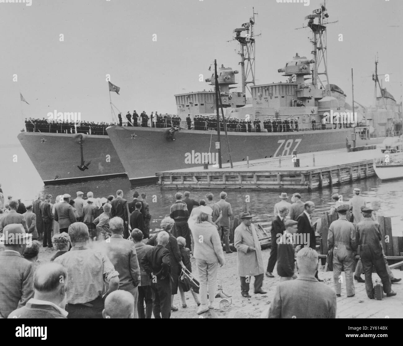 NAVY TWO SOVIET DESTROYERS IN HELSINKI HARBOUR 8 AUGUST 1960 Stock ...