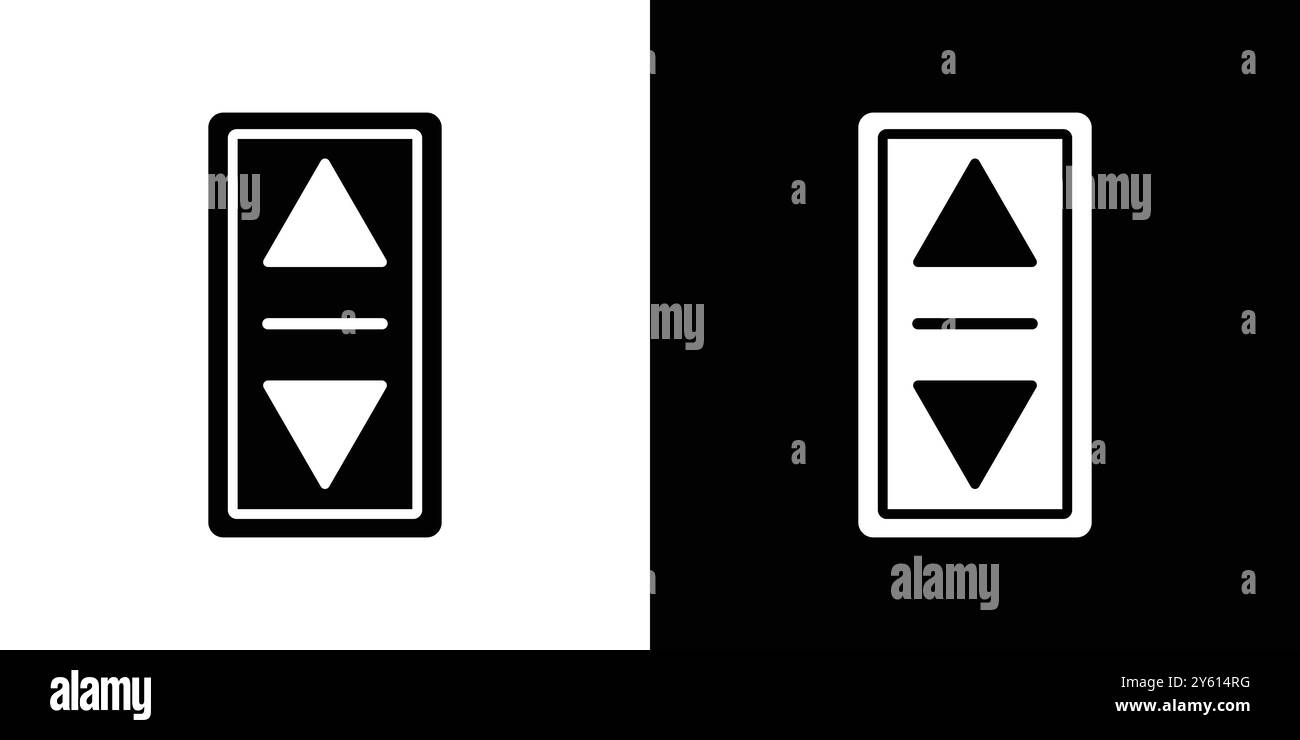 Elevator, lift button icon vector logo set collection or bundle pack ...