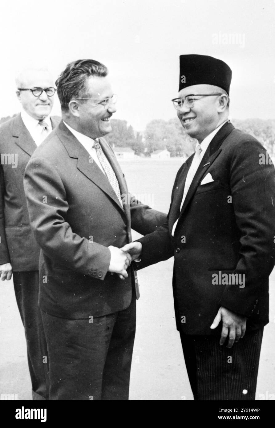 VISE PRESIDENT EDVARD KARDELJ WITH INDONESIAN PRIME MINISTER JOUAND ...