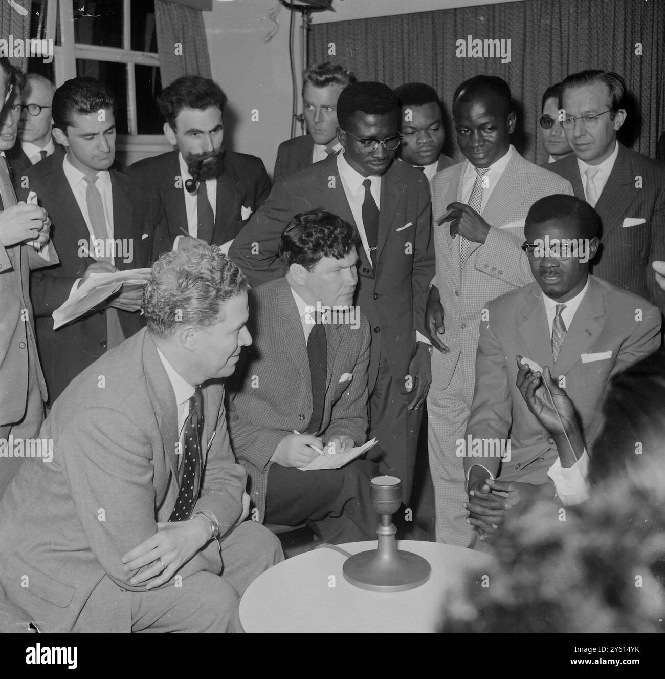 CONGO PREMIER PATRICE LUMUMBA PRESS CONFERENCE AT AIRPORT LONDON / 3 ...