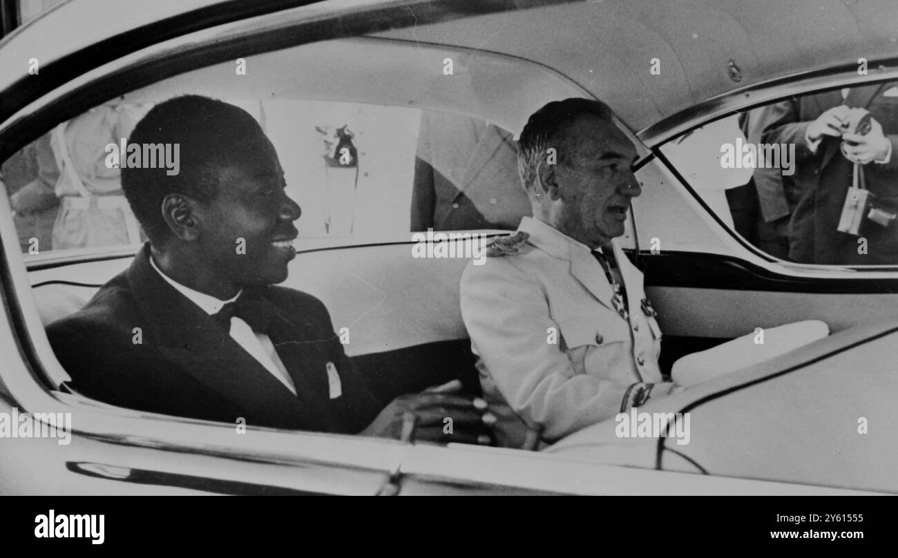 GOVERNMENT LEADERS OF KATANGA - MOISE THOMBE 29 JULY 1960 Stock Photo ...