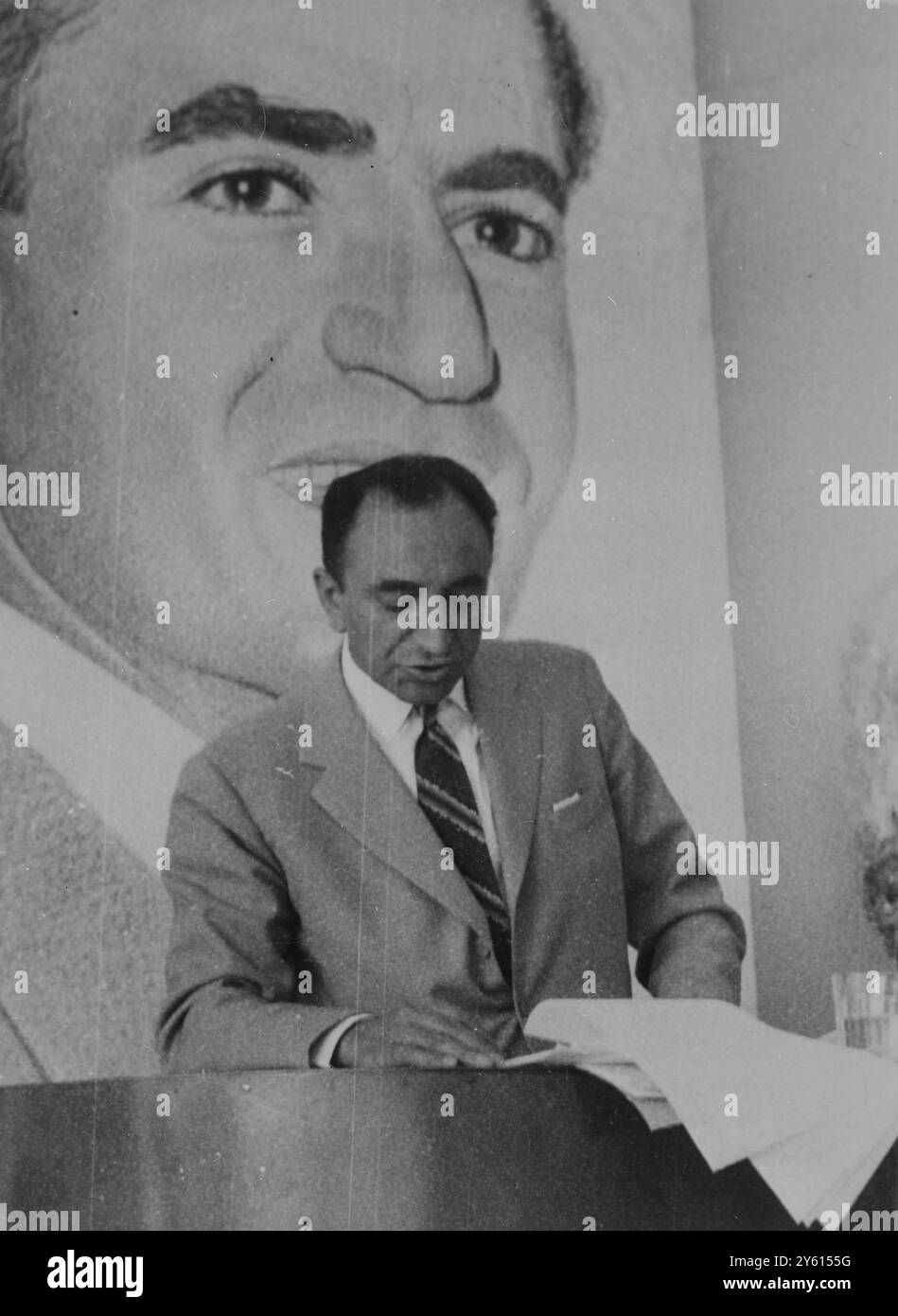ASSADULLAH ALAM LEADER OF THE OPPOSITION IN IRAN 30 JULY 1960 Stock ...