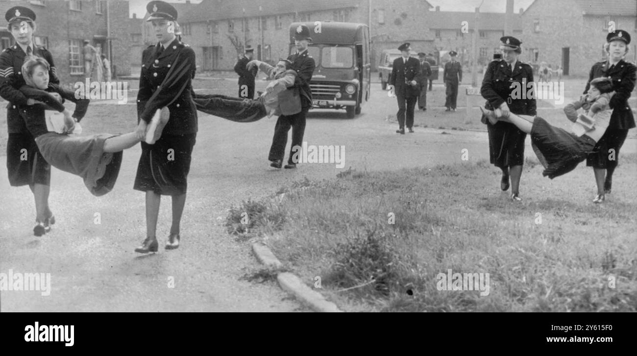 POLICE AT THE END OF DEMONTRATION IN DONCASTER 28 JULY 1960 Stock Photo ...