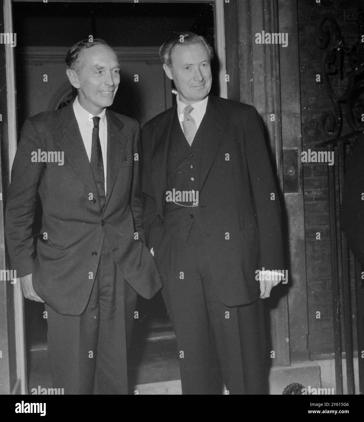 LORD HOME AND DUNCAN SANDYS AT DOWNING STREET NO 10 LONDON / 27 JULY ...