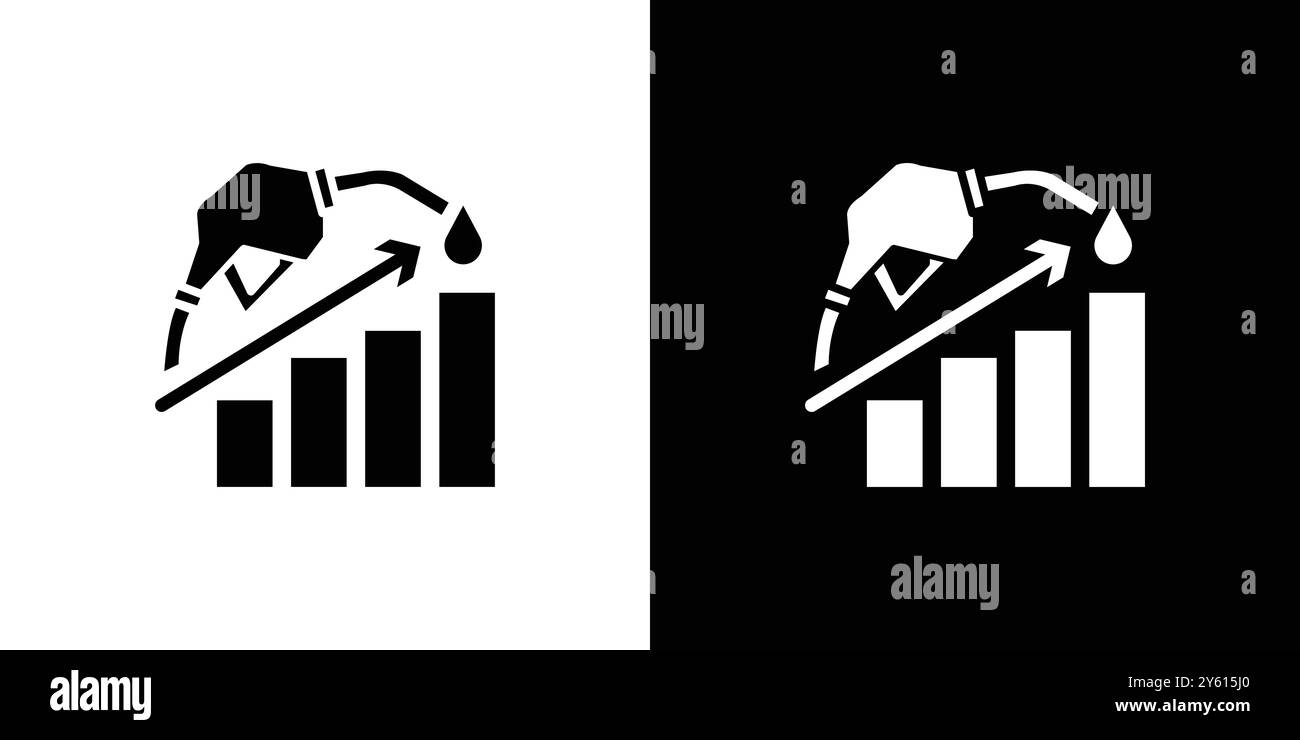 Fuel price increase icon vector logo set collection or bundle pack ...