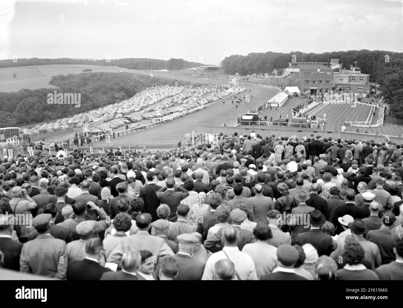 HORSE RACING GOODWOOD COURSE ON OPENING 27 JULY 1960 Stock Photo - Alamy