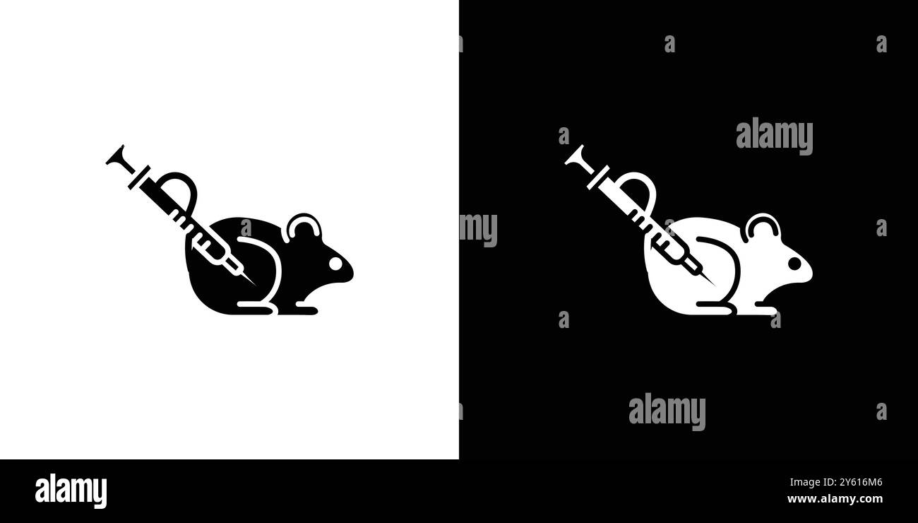 Lab rat experiment icon vector logo set collection or bundle pack group ...