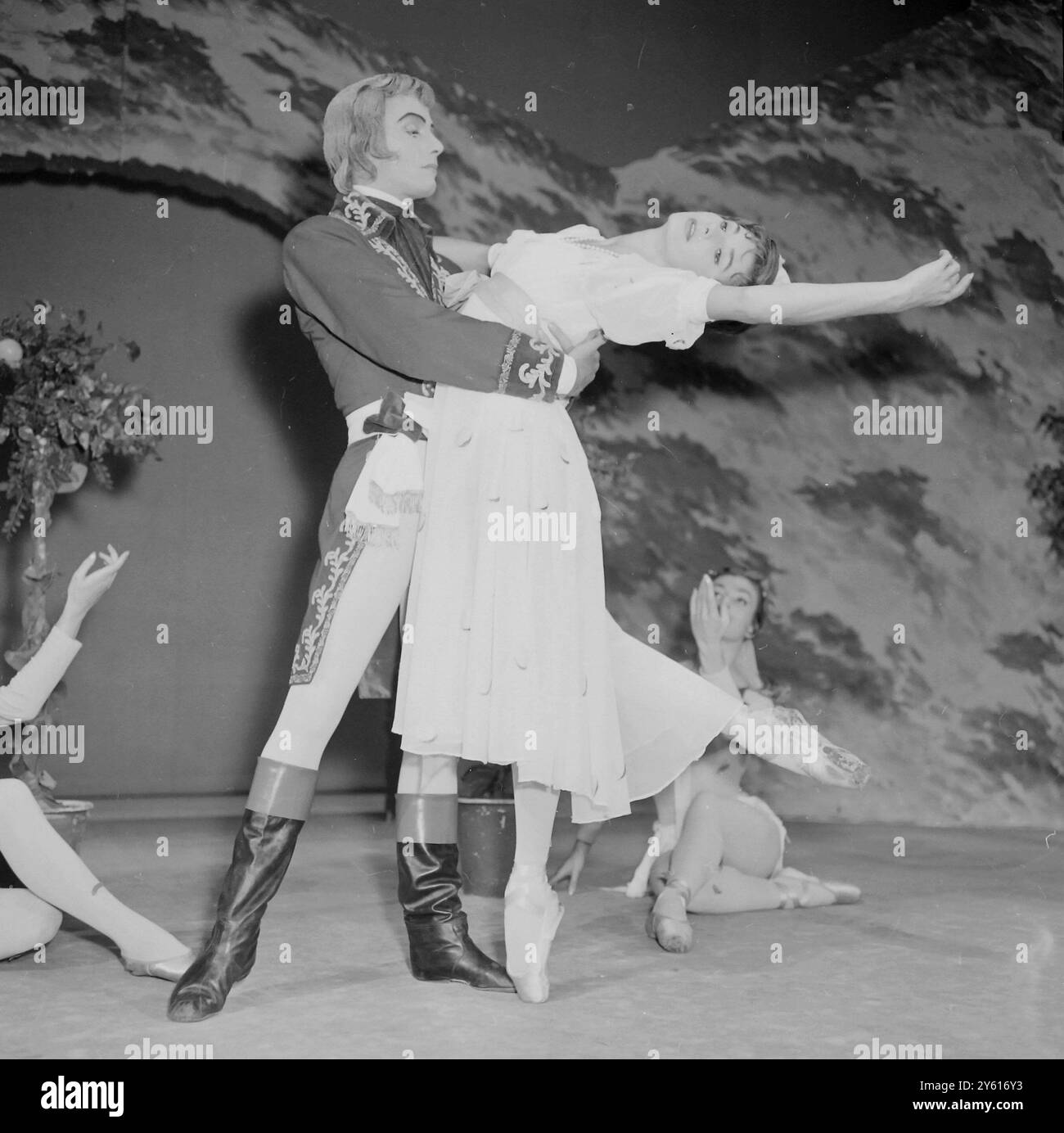 AUSTRALIAN DANCER MARILYN BURR REHEARSING BALLET WITH JOHN GILPIN / 18 ...