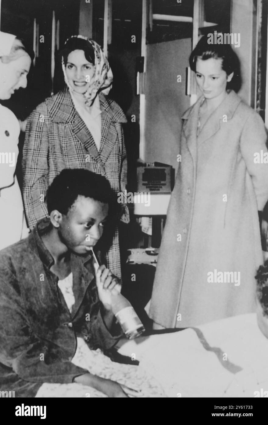 PRINCESS PAOLA REFUGEES FROM CONGO ARRIVE BRUSSELS 14 JULY 1960 Stock ...