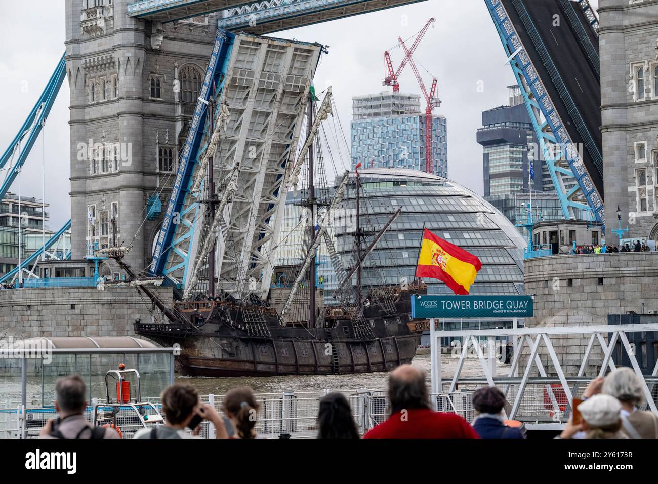 London, UK. 23 September 2024. Galeon Andalucia, a full-sized replica ...