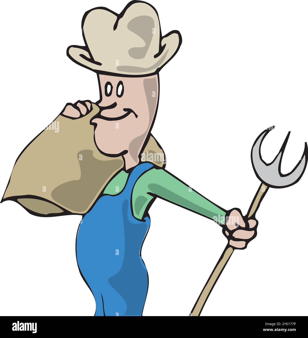 cartoon farmer character agrarian agriculture farming profession icon ...